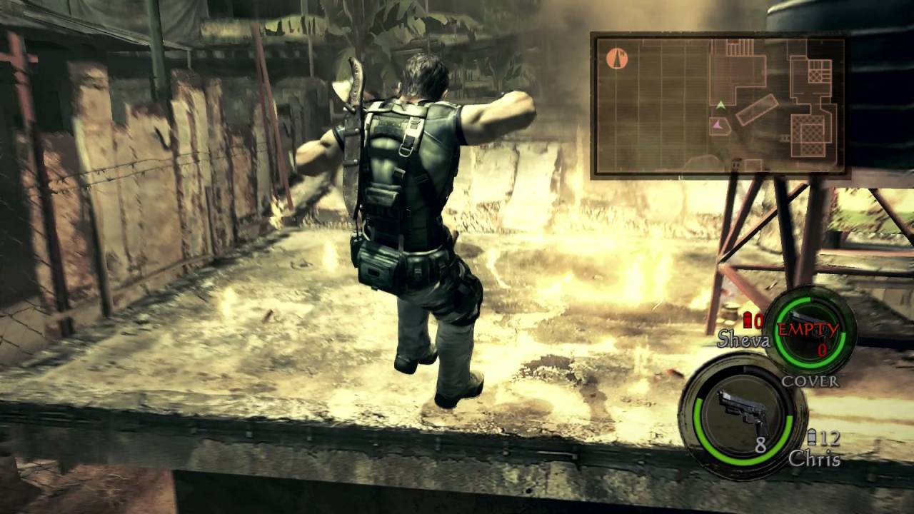 Resident Evil 5 PS4 - Chapter 1-1: Executioner Majini Fight (Hold Out ...