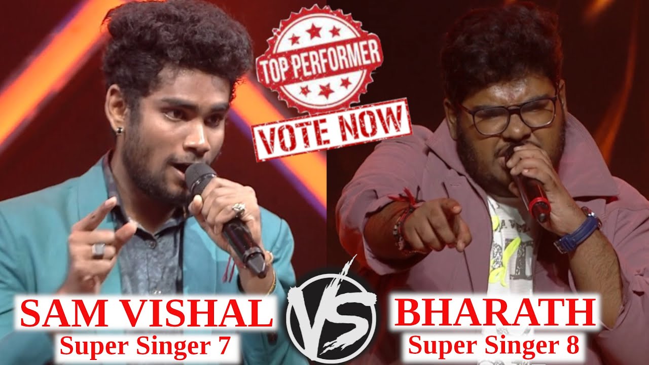 Sam Vishal Vs Bharath super singer | vathikuchi pathikadhuda song ...