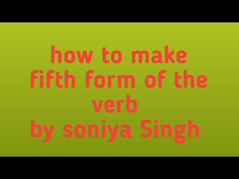 how to make fifth form of the verb - YouTube