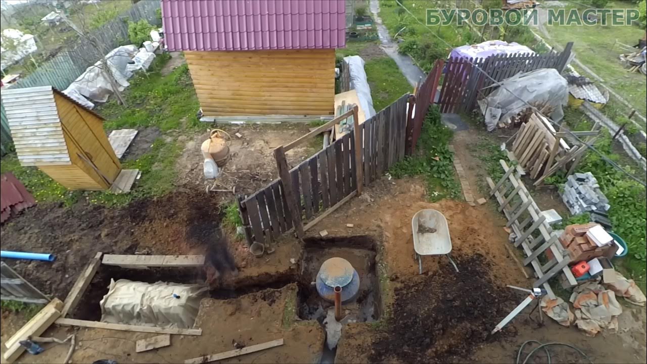 Монтаж септика - автономной канализации ДОЧИСТА Профи 6 ПР и ...