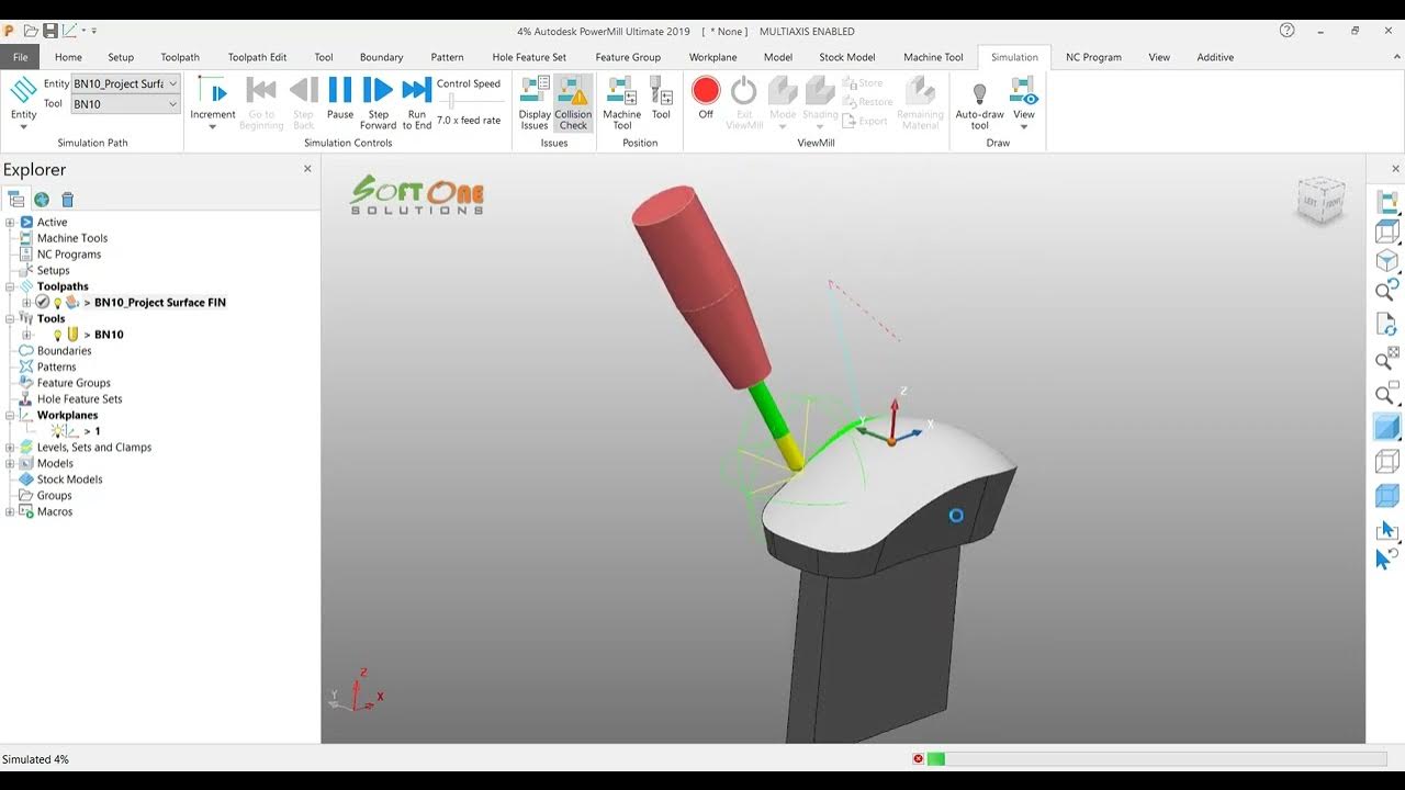 PowerMill Tutorial #112 | Mill 5 Axis and Simulation Vericut NC Code - YouTube