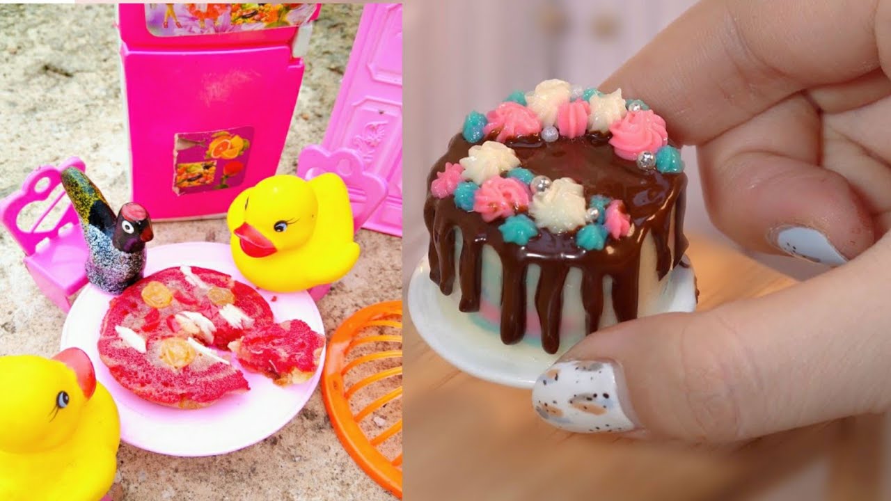 Wonderful Miniature Colorful Cake Decorating | Satisfying Miniature ...