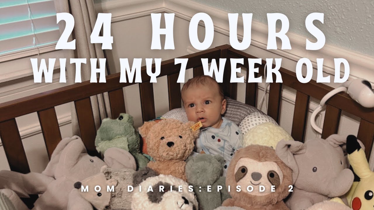 24 hours with my 7 week old! 🤪👩🏽‍🍼⏰🧸🩵🍳 - YouTube