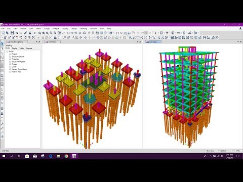 CONCEPTION DE CHAPEAU DE PIEU AVEC PIEU EN ETABS