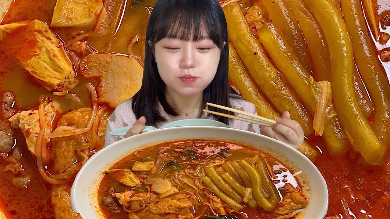 (마라탕 먹방🔥) ‘뉴진면’ 왕창 추가한 마라탕 - YouTube