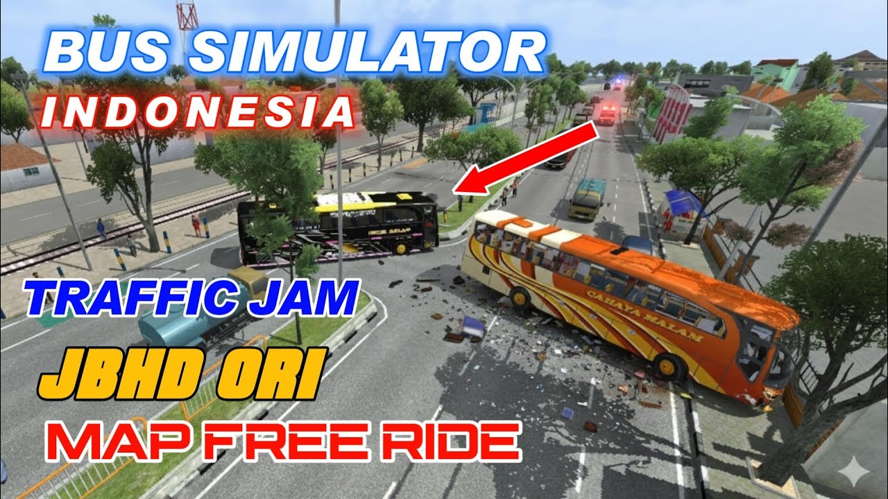 BUS SIMULATOR INDONESIA GAMEPLAY 4K GRAPHICS | BUSSID TRAFFIC JAMS A ...