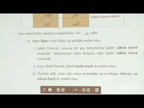 86) Ata üni AÖF İlahiyat Arapca 2 kitabi 1.ünite Mebnilik ve murablik konusu