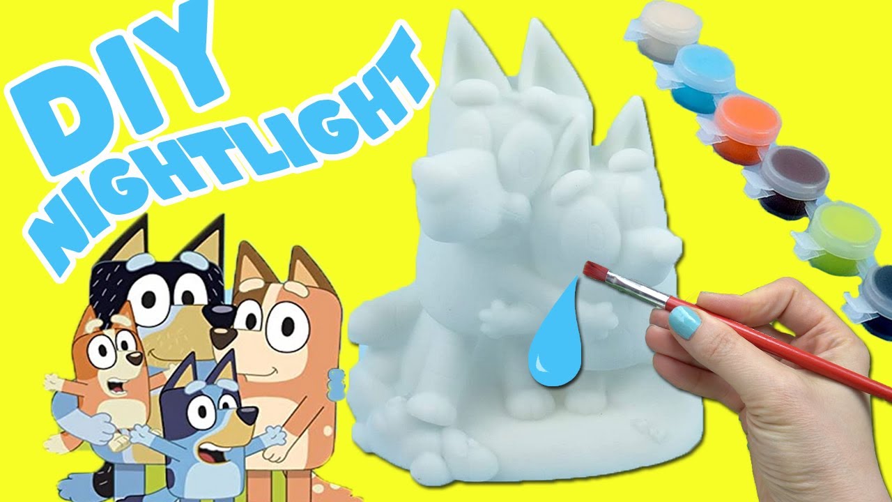 Bluey and Bingo DIY Lightup Nightlight Characters at Home! Crafts for ...