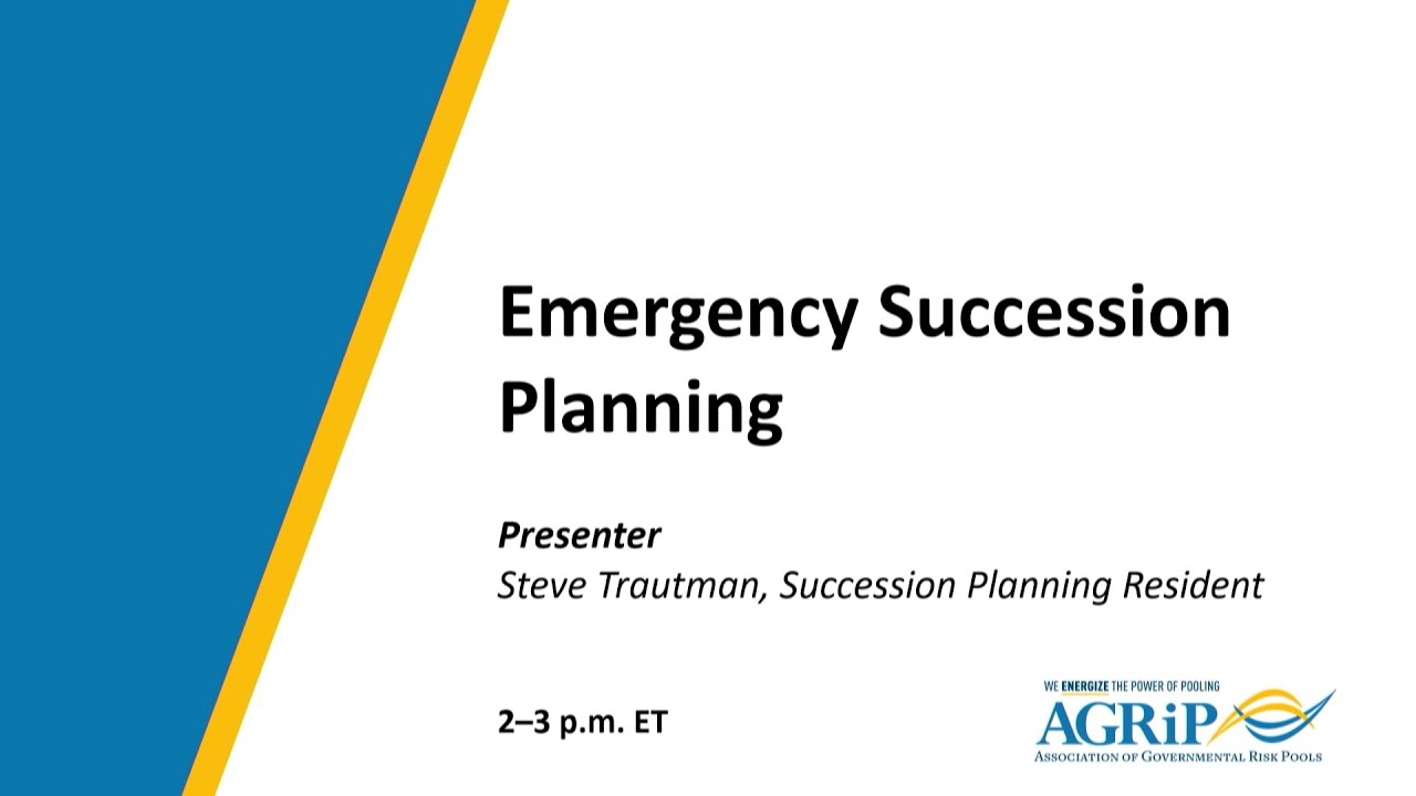 AGRiP Webinar: Emergency Succession Planning - YouTube