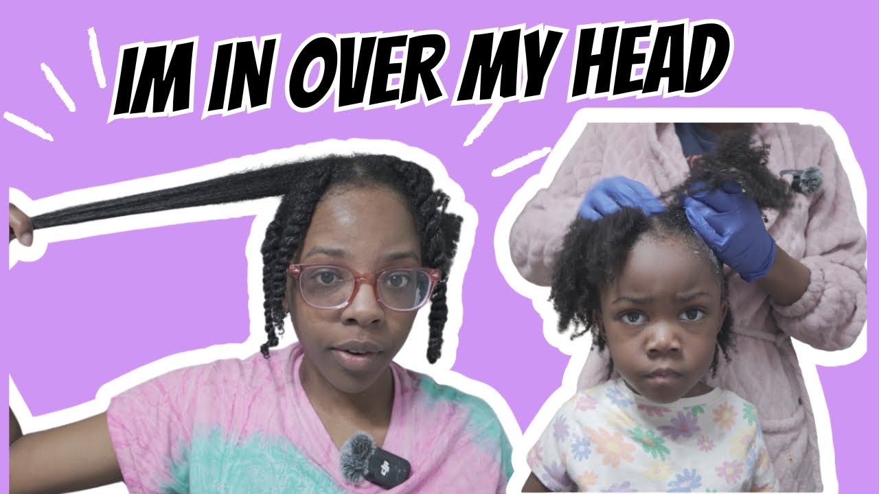 Natural hair Wash day with kids in tow - YouTube
