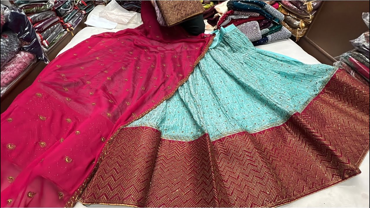 Chickpet Bangalore wholesale traditional Lehangas||Single piece courier ...