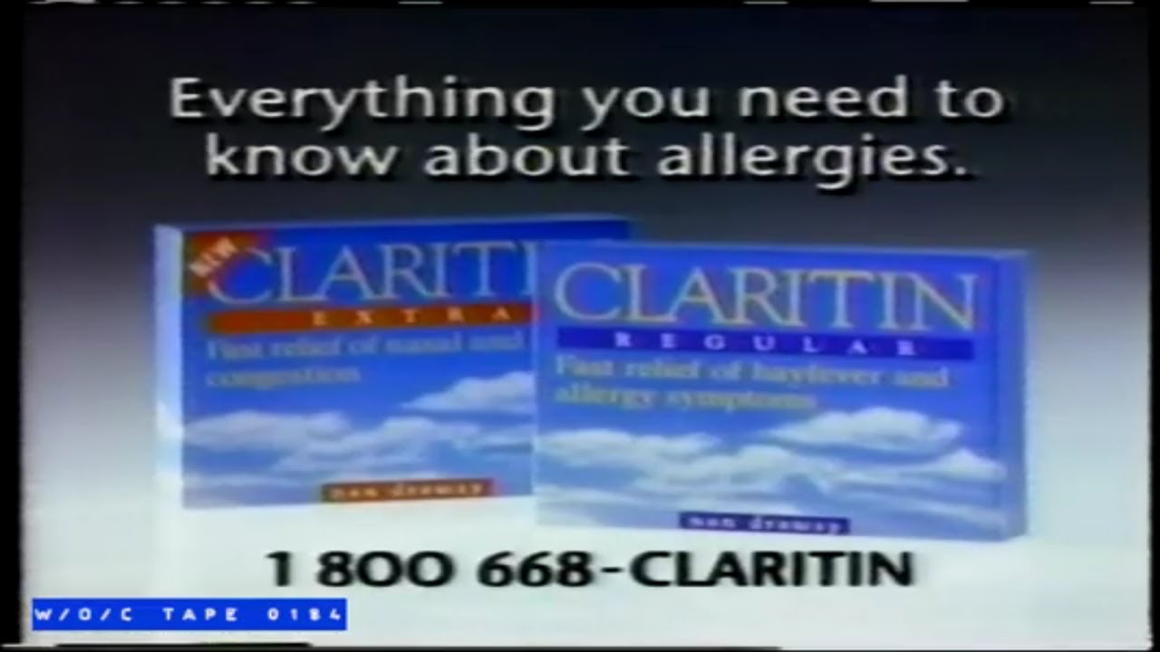 Claritin Allergy Medication Commercial 1992 - YouTube