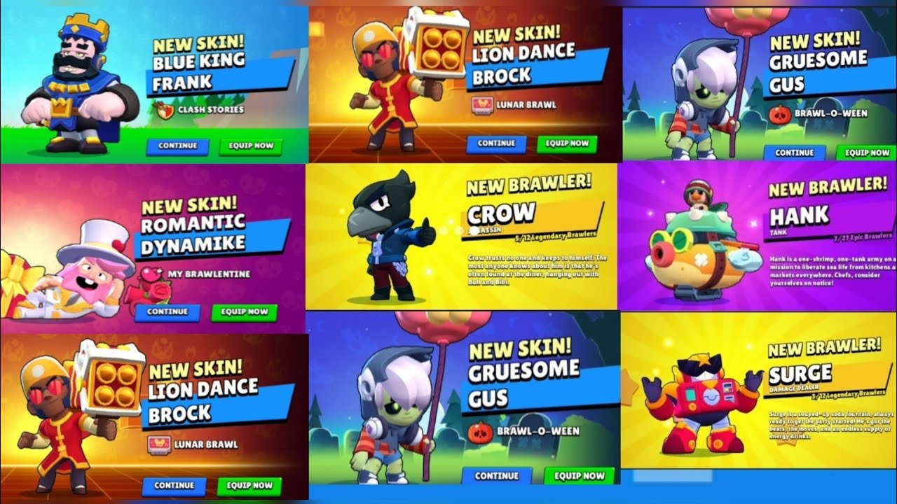 just brawl star ALL 89 BRAWLER UNLOCK ANIMATIONS | Ollie, Meeple, Buzz ...