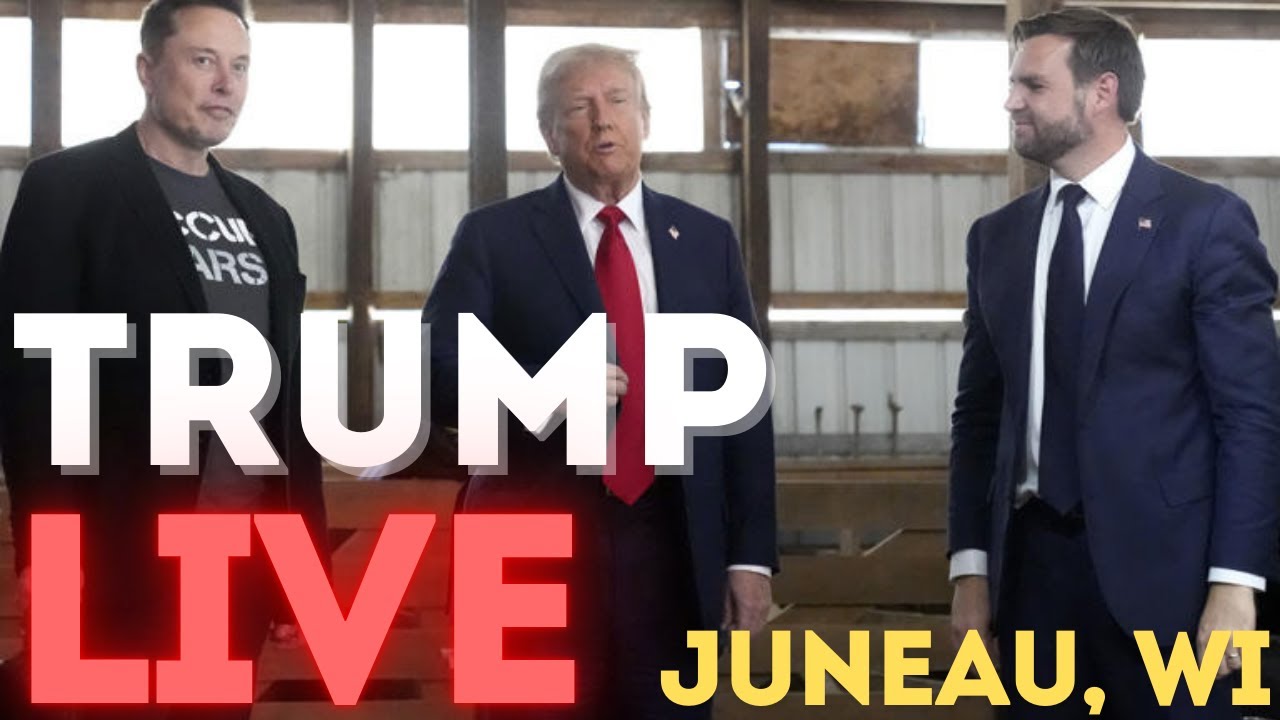 LIVE: President Trump in Juneau, WI #donaldtrump #america - YouTube
