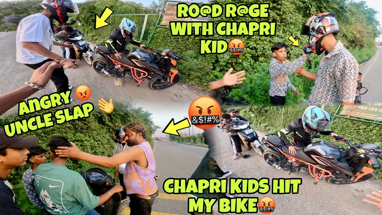 Chapri Kids Hit My Bike 🤬 ROAD RAGE CHAPRI KID 😡 ANGRY UNCLE SLAP - YouTube