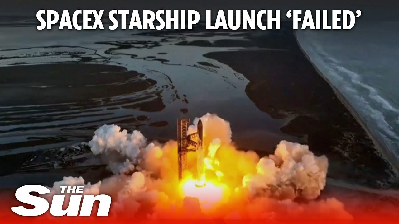 SpaceX Starship launch 'failed' in space minutes after liftoff - YouTube