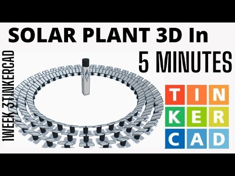 Planta Solar 3D en Tinkercad | Diseños Tinkercad - YouTube