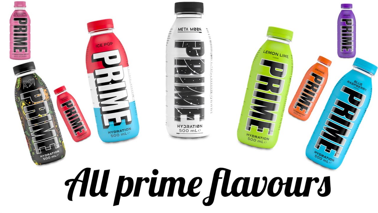 All prime flavours (New Ksi flavour added) - YouTube