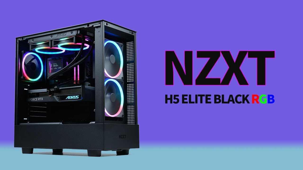 NZXT H5 ELITE 블랙 이렇게 만드니 참 이뻐요 RGB 종결 - YouTube