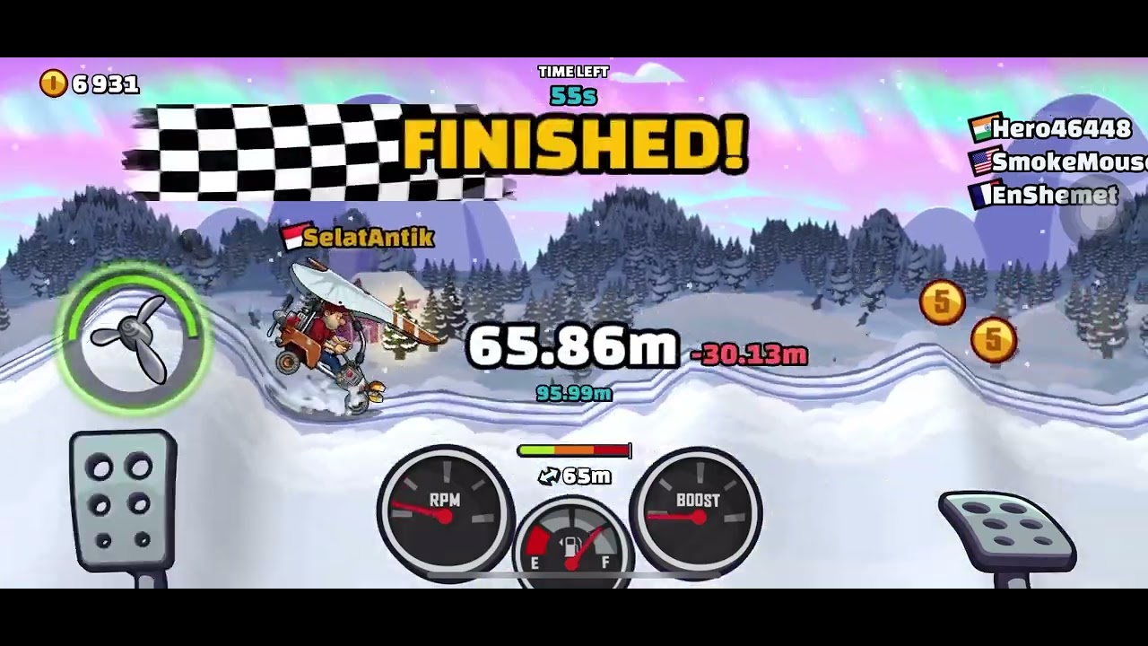 FINISH HILL CLIMB RACING 2 - YouTube