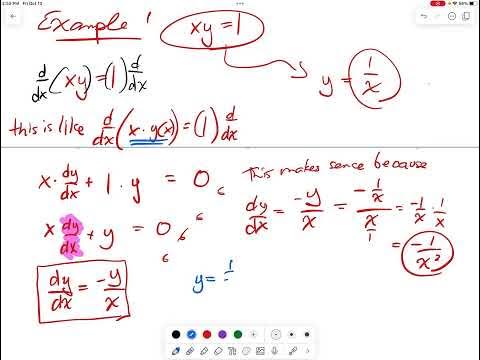 Implicit Differentiation Day Intro part 1 - YouTube