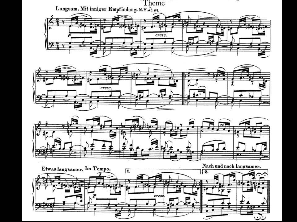Schumann. Album for the Young Op. 68. 34- Theme Partitura E ...