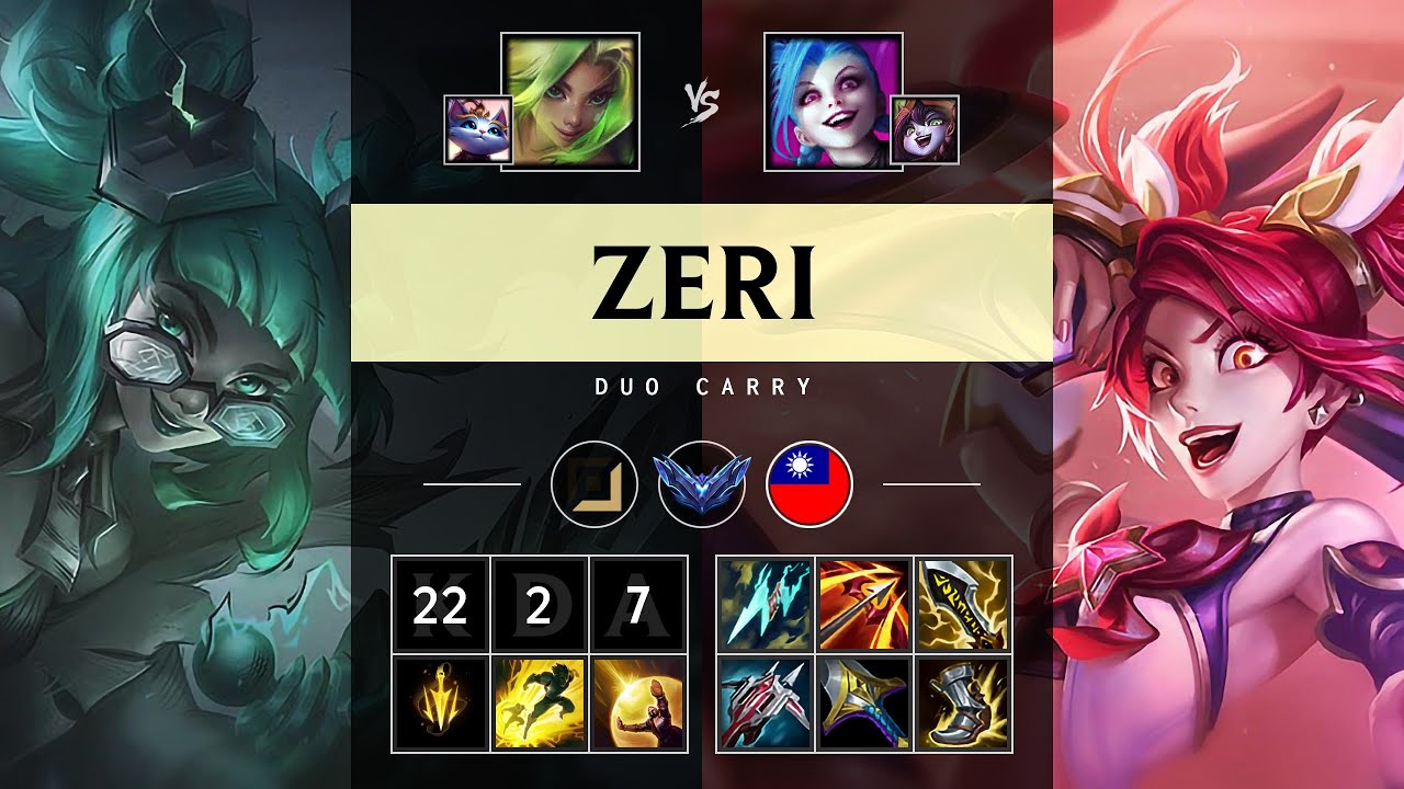 Zeri ADC vs Jinx: Triple Kill, Legendary - TW Diamond Patch 14.19 - YouTube