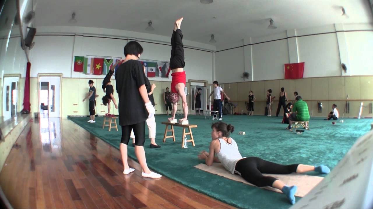 Training Room at Beijing Acrobatic School - YouTube