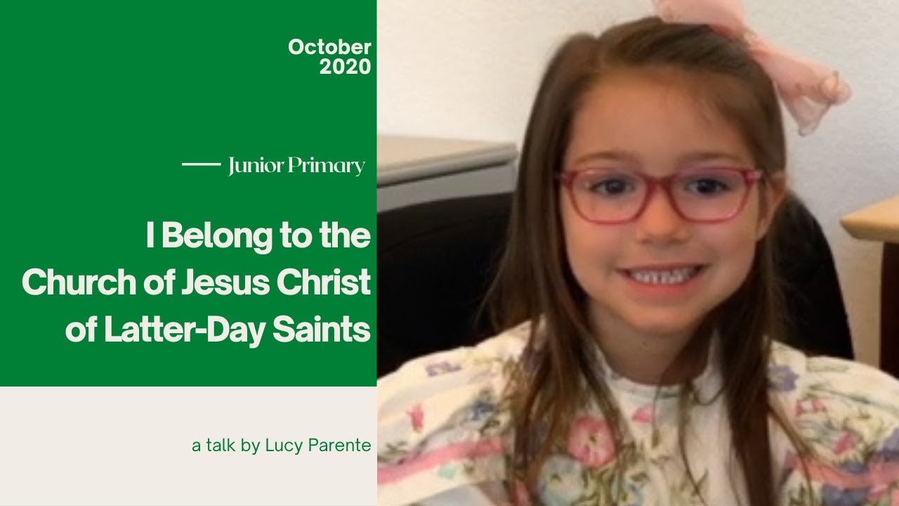 "I Belong to the Church of Jesus Christ of Latter-Day Saints" a talk by ...