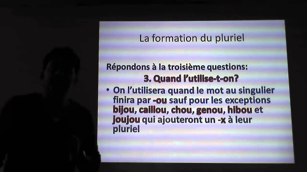 Explication par Emilio Neira La formation du pluriel en français - YouTube