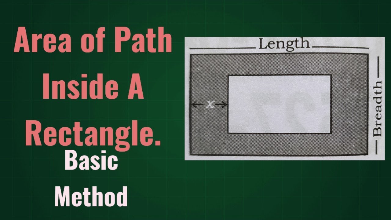 How to Find Area of Path Inside a Rectangle - YouTube
