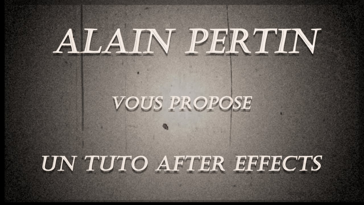 créer un générique vieux film (générique vintage) - YouTube