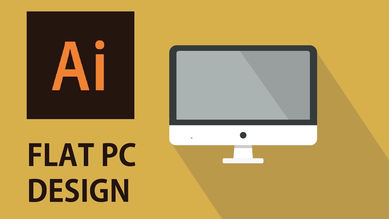 How To Make a Flat Monitor - Adobe Illustrator - YouTube