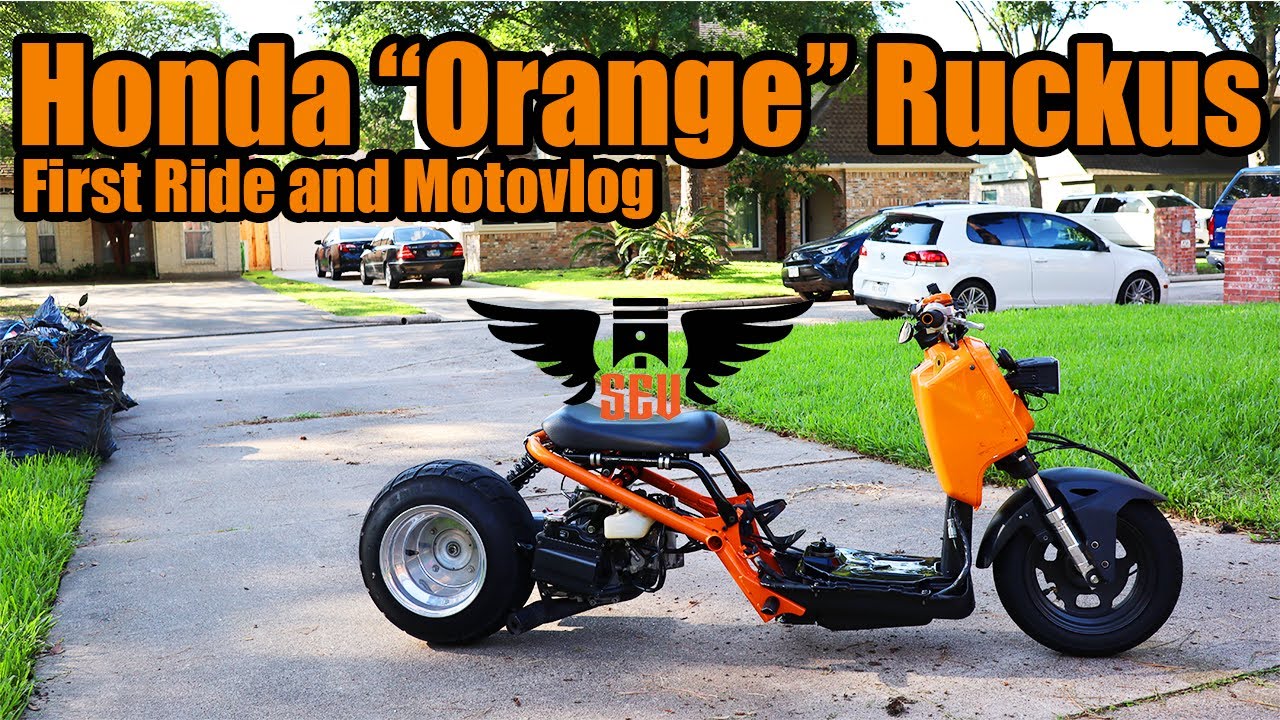 Honda Ruckus “Orange” first motovlog #orangeruck #rukcus - YouTube