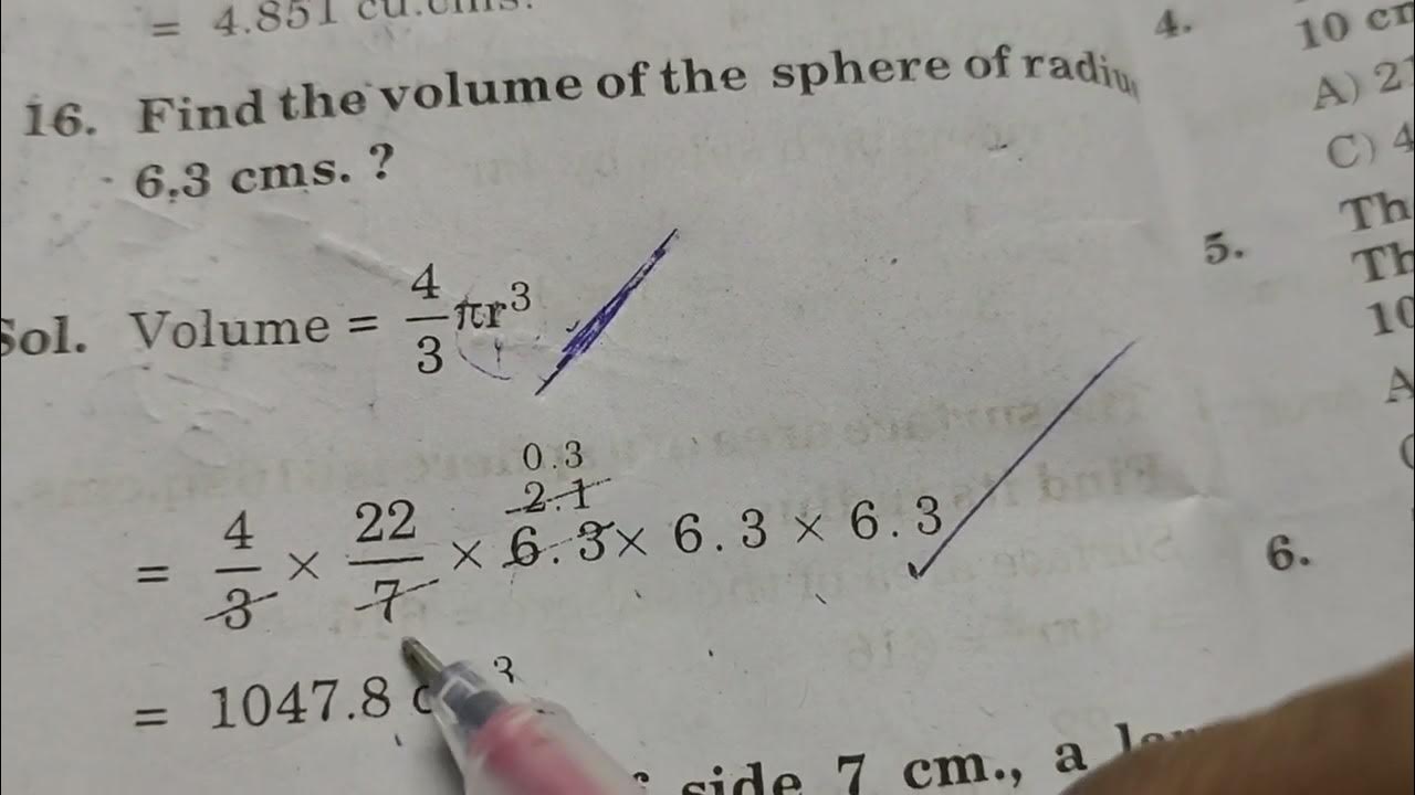 Find the volume sphere - YouTube