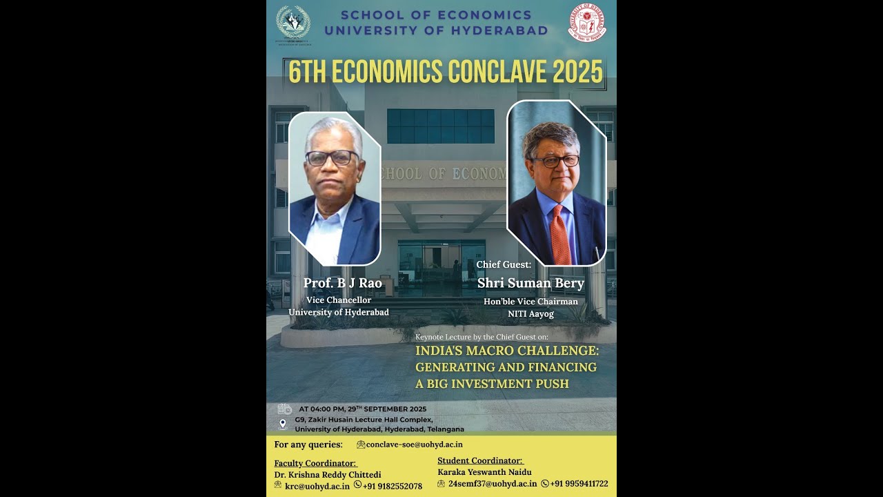 6th Economics Conclave 2025 | School of Economics | University of ...