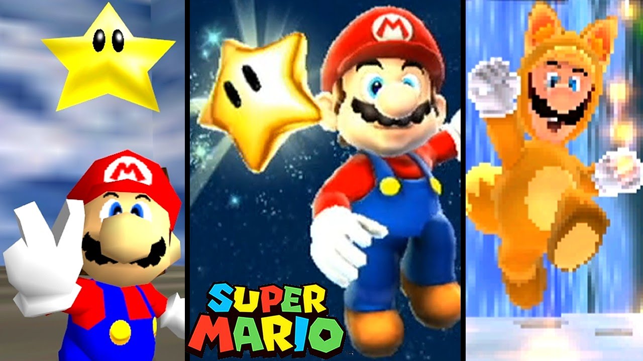 Super Mario ALL LEVEL ENDINGS 1985-2016 (NES to Wii U) - YouTube