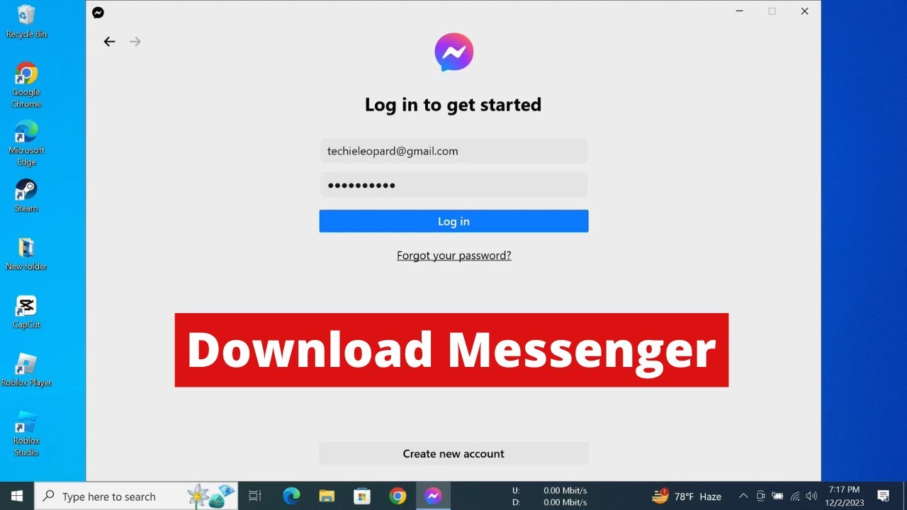 How to Download and Install Facebook Messenger in Windows - YouTube
