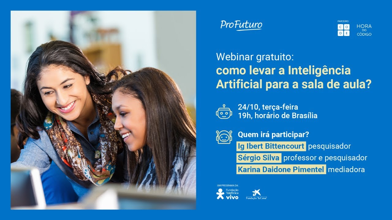 Webinar gratuito: como levar a Inteligência Artificial para a sala de aula? - YouTube
