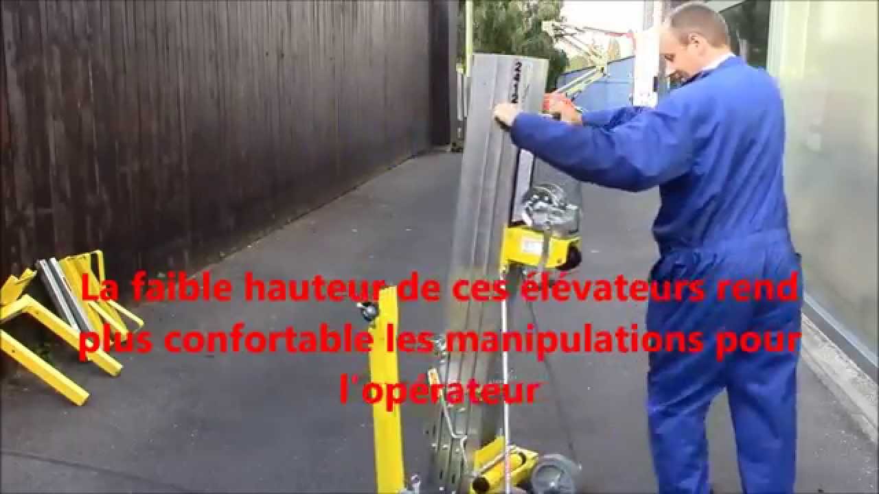 ELEVATEUR LEVE MATERIAUX MANUEL MOYENNE CAPACITE S390 S510 - YouTube