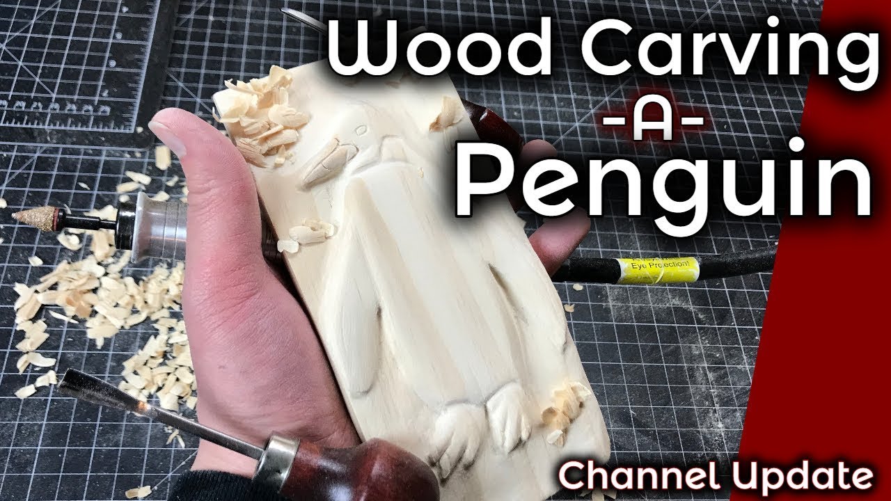 Penguin Wood Carving Pattern