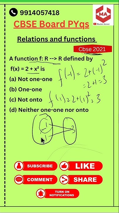 class 12 maths pyqs mcqs I relations and functions I @MASTERANWER #cbse - YouTube