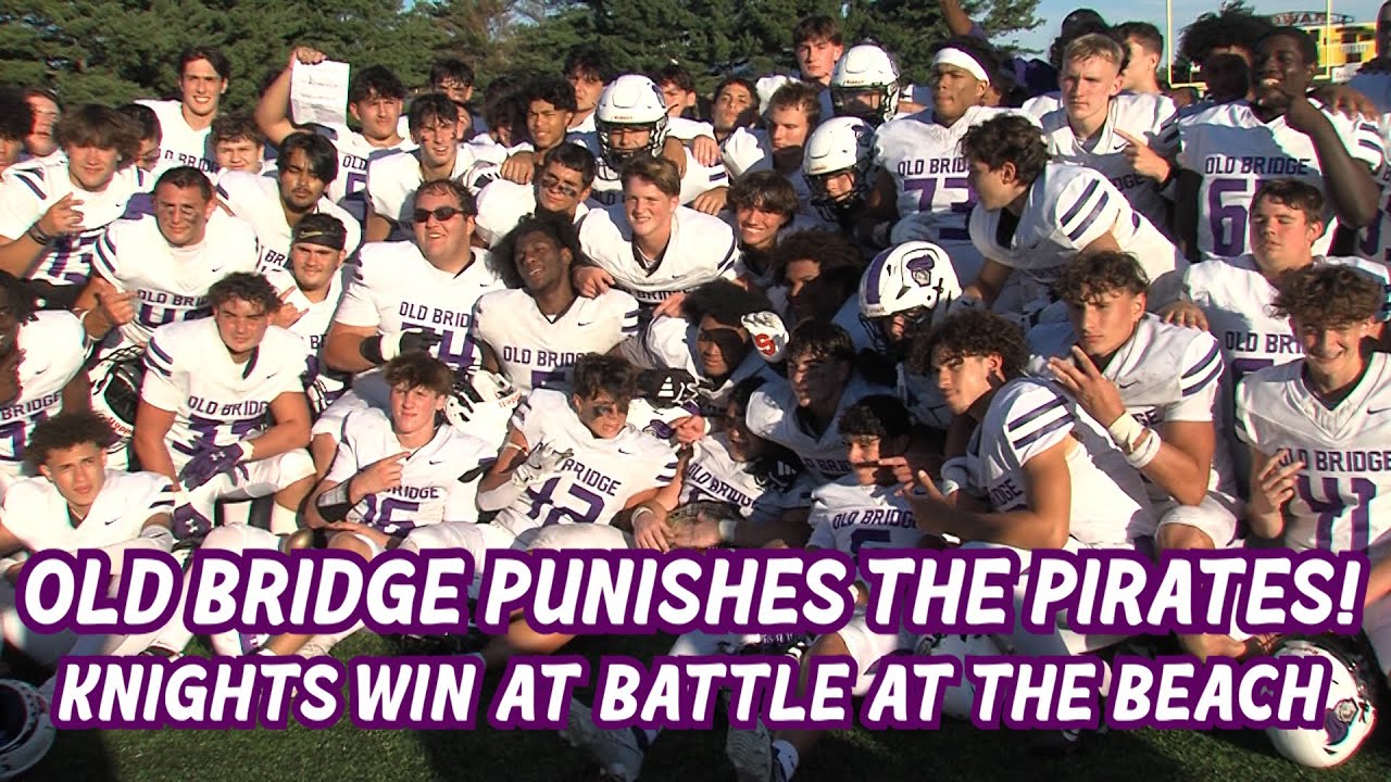 Old Bridge 21 Cedar Creek 7 | Football | Battle at the Beach | Brody ...