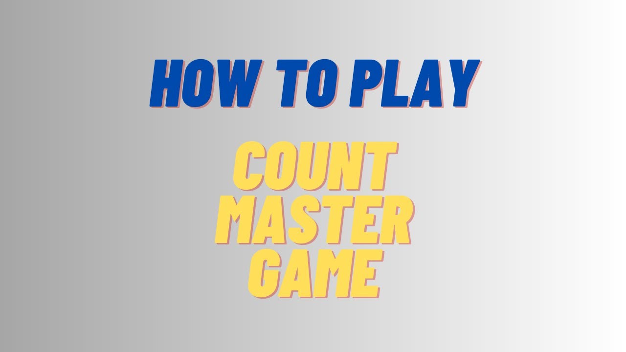 How to play game count master - YouTube