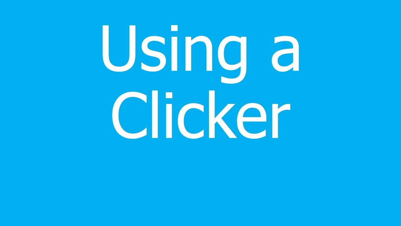 Using a clicker - YouTube