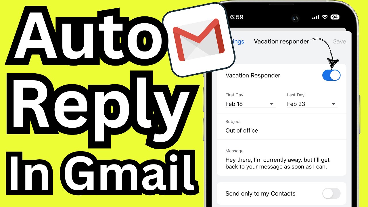 How to Set Out of Office Auto Reply in Gmail (2026 Updated) iOS and ...
