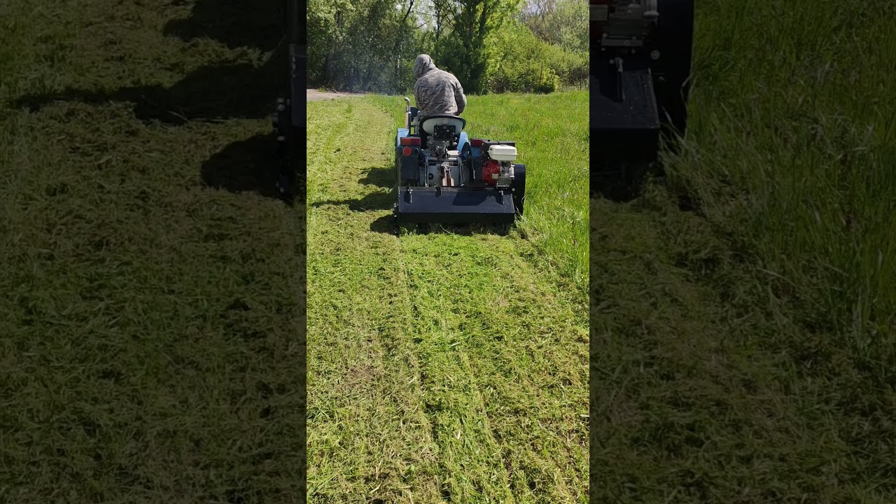Homemade mulcher first test - YouTube