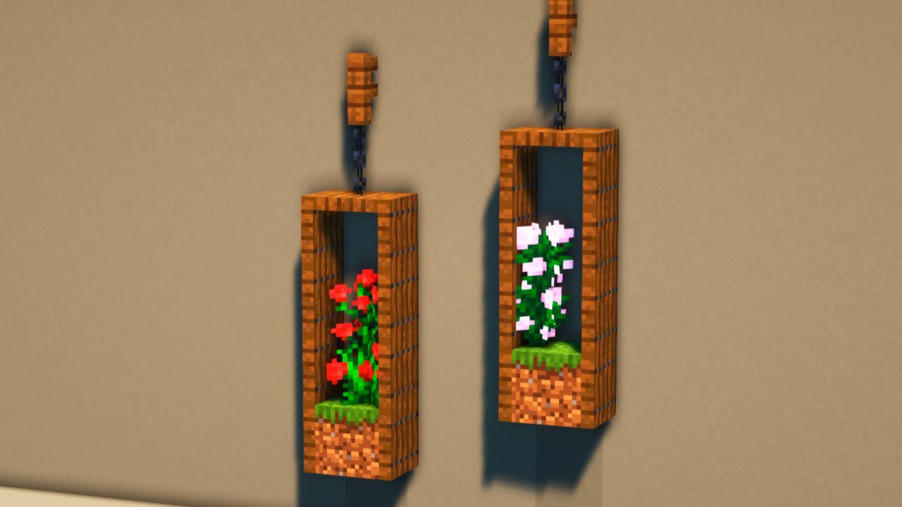Hanging Flowers In Minecraft - YouTube