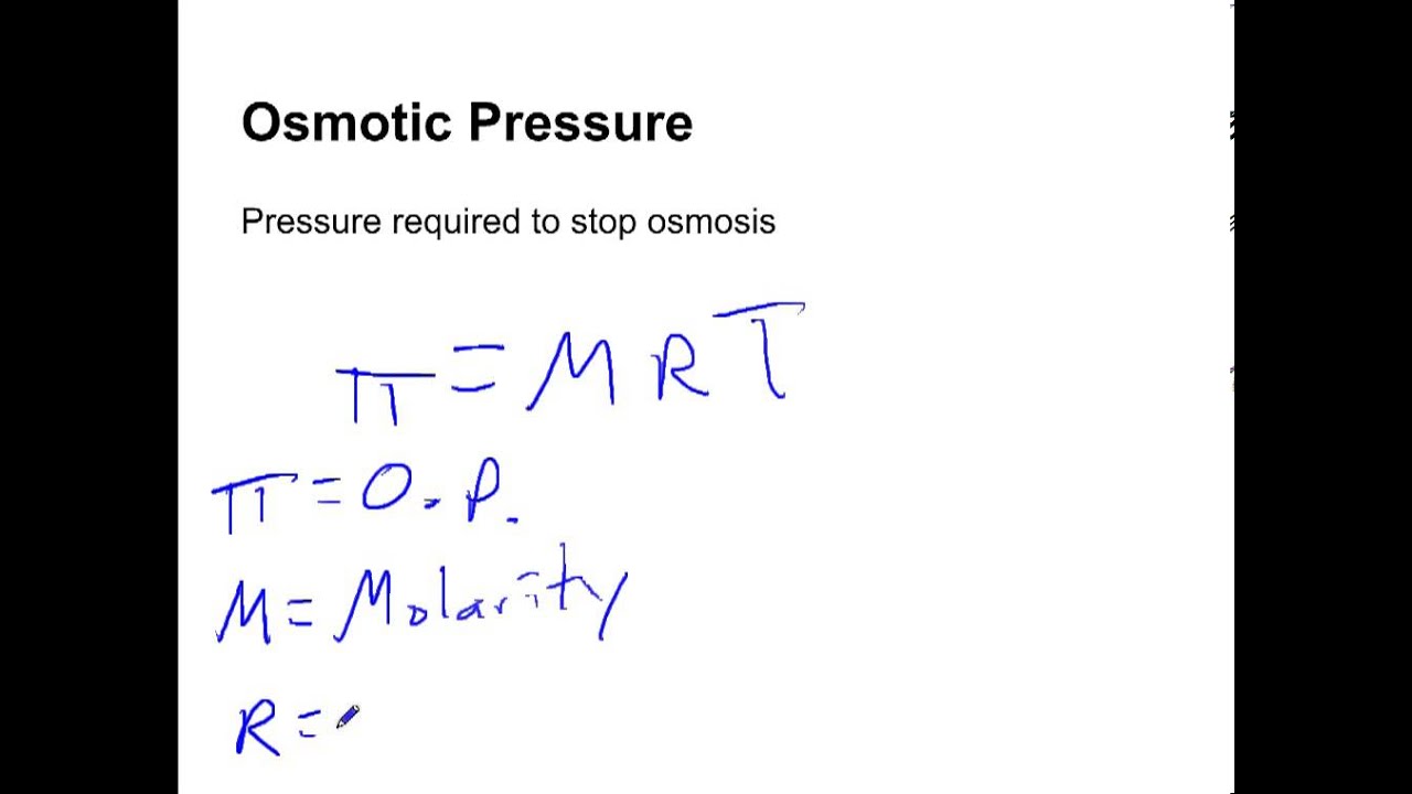 9.4 Osmotic Pressure - YouTube