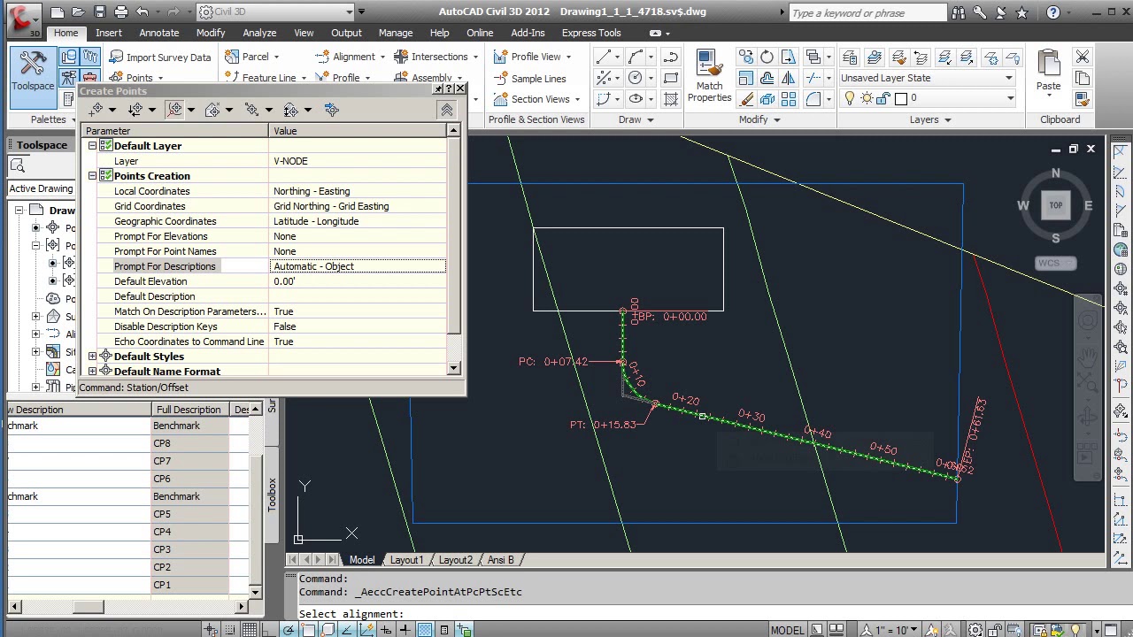 Civil 3D Creating Points from Alignment Geometry mp4 - YouTube